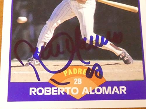 Roberto Alomar Signed Rookie Baseball Card with JSA COA