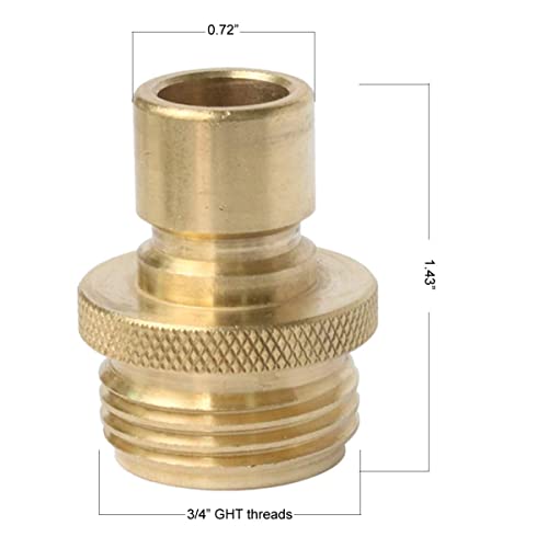 PLG Brass 8-Piece Quick Connect Garden Hose Fittings, 6 Male and 2 Female Set