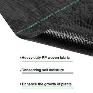 AGTEK Garden Weed Barrier Landscape Fabric 3.8oz 4x10 FT Heavy-Duty Ground Cover Eco-Friendly Weed Control