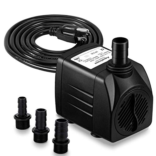 550GPH Submersible Water Pump (2000L/hr, 30W) - Ultra Quiet Pond Pump - Outdoor Fountain Pump with 7.2ft Vertical Lift - Aquarium Pump with 3 Nozzles, 6.56ft Power Cord - Compact Fish Tank Pump