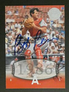 bob boone signed baseball card with jsa coa