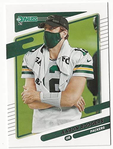 2021 Panini Donruss Football Green Bay Packers Team Set 14 Cards (Includes Aaron Rodgers Brett Favre and Devante Adams Variation Card) W/Drafted Rookies Aaron Rodgers