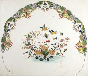 an original design for a porcelain plate