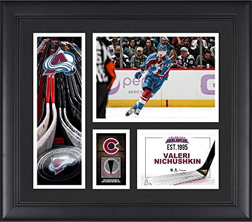 Valeri Nichushkin Colorado Avalanche Framed 15" x 17" Player Collage with a Piece of Game-Used Puck - NHL Game Used Puck Collages