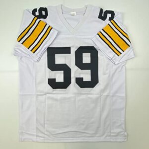 Autographed/Signed Jack Ham HOF 88 Pittsburgh White Football Jersey JSA COA