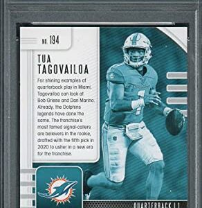 Tua Tagovailoa 2020 Panini Absolute Football Rookie Card RC #194 Graded PSA 10