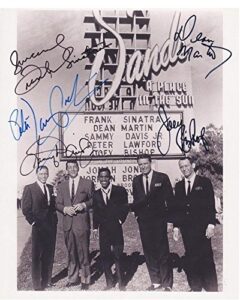 the rat pack autographed 8×10 signed photo reprint frank sinatra, sammy davis