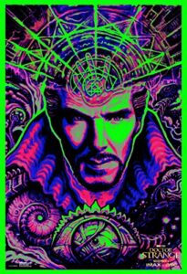 marvel’s doctor strange original promo movie poster 9.5″x13″ imax amc black light version benedict cumberbatch