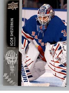 2021-22 upper deck #371 igor shesterkin new york rangers series 2 nhl hockey trading card