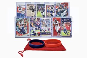 j.j. watt (10) assorted football cards bundle – houston texans trading cards