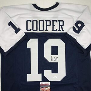 autographed/signed amari cooper dallas thanksgiving day football jersey jsa coa