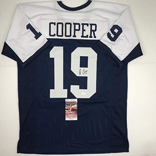 Autographed/Signed Amari Cooper Dallas Thanksgiving Day Football Jersey JSA COA