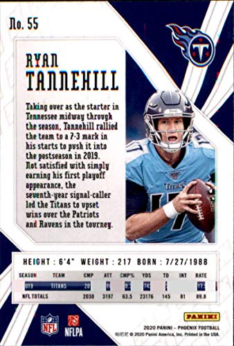 2020 Panini Phoenix Fire Burst #55 Ryan Tannehill Tennessee Titans Football Card