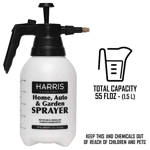 HARRIS Continuous Hand Pump Pressure Sprayer for Home, Lawn, Garden, Car Detailing and More, 1.5L