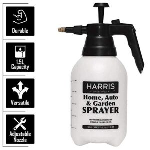 HARRIS Continuous Hand Pump Pressure Sprayer for Home, Lawn, Garden, Car Detailing and More, 1.5L