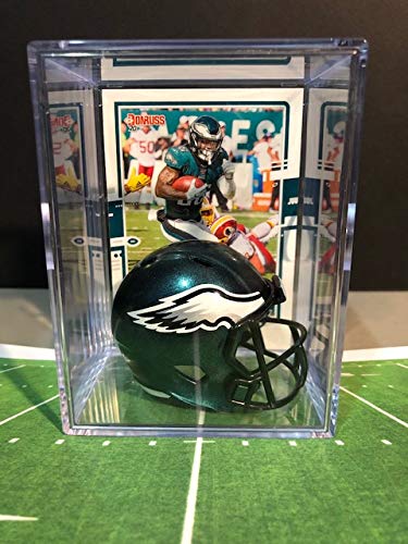 Philadelphia Eagles NFL Helmet Shadowbox w/Miles Sanders card