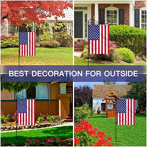 YEAHOME Garden Flag Holder Stand, Metal Powder-Coated Flagpole Premium Yard Flag Holder Weather-Proof for American Flag, Garden Flag, Outdoor Garden Decor