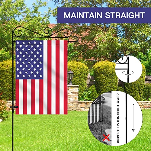 YEAHOME Garden Flag Holder Stand, Metal Powder-Coated Flagpole Premium Yard Flag Holder Weather-Proof for American Flag, Garden Flag, Outdoor Garden Decor