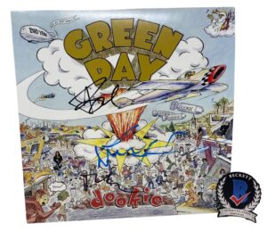 green day signed dookie vinyl lp album billie joe armstrong mike tre beckett coa