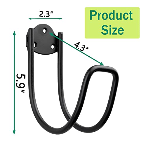 Hose Holder Wall Mount - Heavy-Duty Garden Water Hose Hanger Outdoor, Durable Hand-Forged Hose Rack Hook Mount for Expandable Hose (1, 14CM)