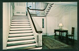 hildene historic home robert todd lincoln main staircase vintage postcard