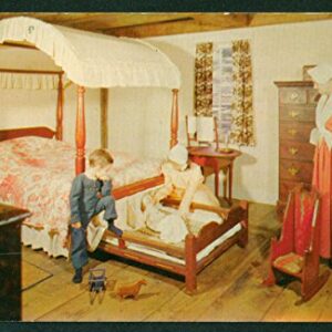 Richardson Bedroom Salt Box House Old Sturbridge Village Massachusetts MA Vintage Postcard