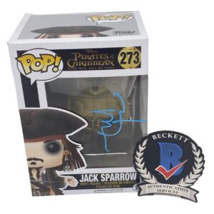 Johnny Depp Signed Funko Pop Jack Sparrow Pirates of the Caribbean Beckett COA