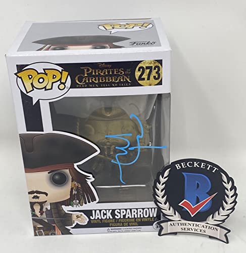 Johnny Depp Signed Funko Pop Jack Sparrow Pirates of the Caribbean Beckett COA