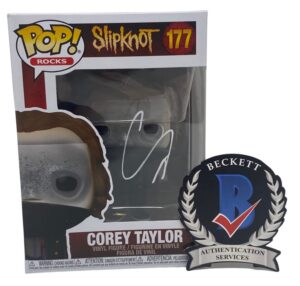 corey taylor slipknot signed autographed funko pop figure #177 proof beckett coa