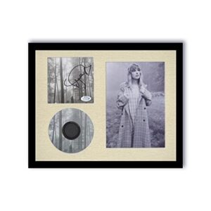 taylor swift”folklore” autograph signed custom framed 11×14 cd display acoa