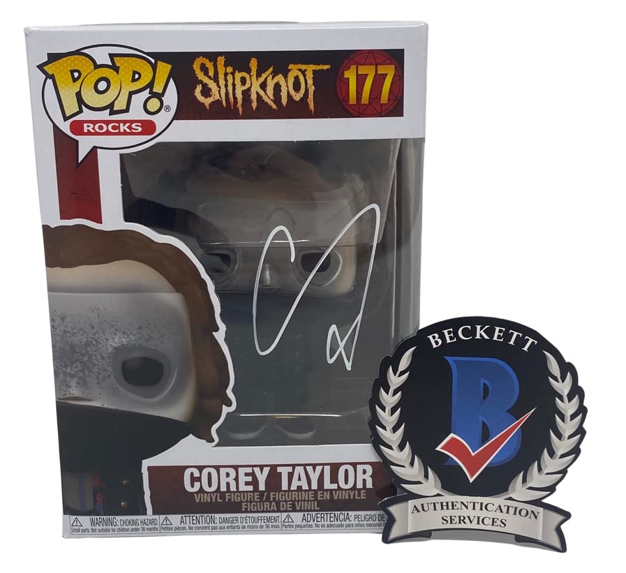 Corey Taylor Signed Autographed Funko Pop Figure Slipknot #177 Beckett Proof COA