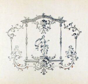 an original design for a porcelain plate