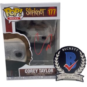 Corey Taylor Signed Autographed Funko Pop Figure Slipknot #177 Beckett Proof COA