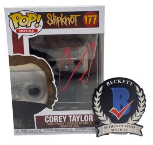 corey taylor slipknot signed autographed funko pop figure #177 proof beckett coa