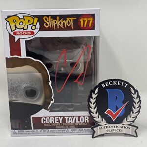 Corey Taylor Slipknot Signed Autographed Funko Pop Figure #177 Proof Beckett COA