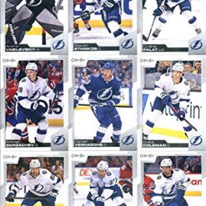 2020-21 O-Pee-Chee Tampa Bay Lightning Team Set of 18 Cards: Andrei Vasilevskiy(#26), Steven Stamkos(#27), Ondrej Palat(#68), Mikhail Sergachev(#154), Carter Verhaeghe(#168), Blake Coleman(#196), Ryan McDonagh(#242), Nikita Kucherov(#250), Erik Cernak(#30