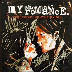 my chemical romance band reprint signed autographed three cheers for sweet revenge 12×12 album art poster photo