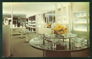 steuben exhibition area corning glass center new york ny postcard