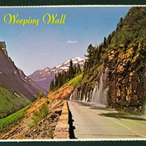 Weeping Wall on Going-To-The-Sun Road Glacier National Park Montana MT Postcard