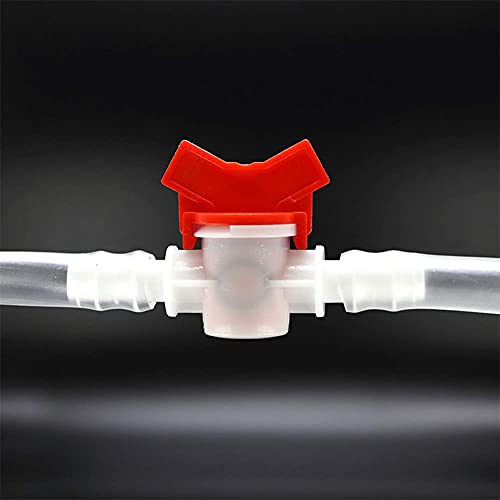 Feelers Drip Irrigation Switch Valve, 1/4" Barbed Hose ID Ball Valve for Drip Irrigation Hoses Agricultura Garden (Pack of 10)