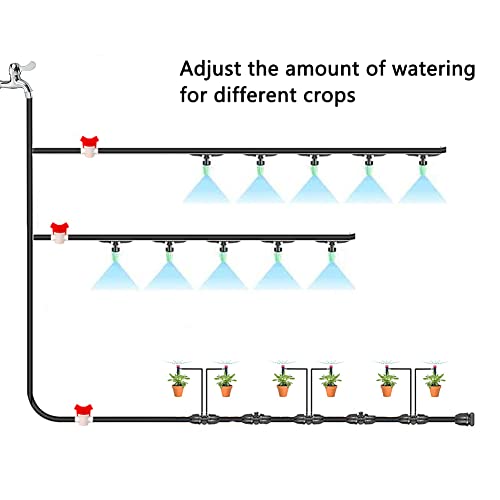 Feelers Drip Irrigation Switch Valve, 1/4" Barbed Hose ID Ball Valve for Drip Irrigation Hoses Agricultura Garden (Pack of 10)