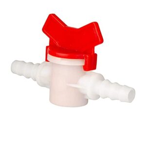 Feelers Drip Irrigation Switch Valve, 1/4" Barbed Hose ID Ball Valve for Drip Irrigation Hoses Agricultura Garden (Pack of 10)