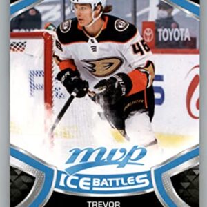 2021-22 Upper Deck MVP Ice Battles #IB-249 Trevor Zegras RC Rookie Card Anaheim Ducks Official NHL Hockey Card in Raw (NM or Better) Condition