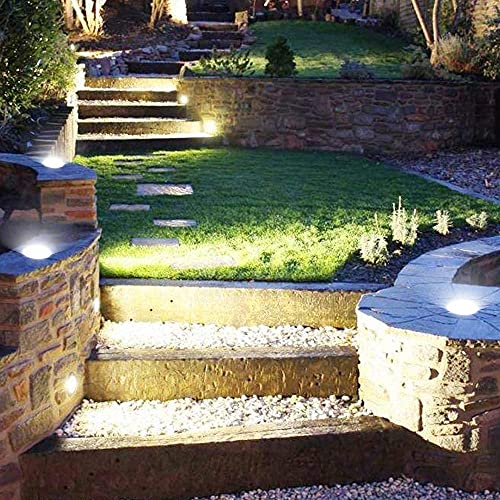 ELEGLO Led Landscape Lights Low Voltage 5W Well Lights,Low Voltage Landscape Lighting,IP67 Waterproof In-Ground Lights for Garden,Yard, Driveway, Deck,Pathway Lights(12V/24V Warm White 10Pack)