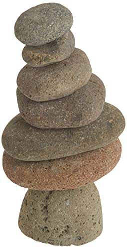 Ancient Graffiti Large 7-Stone Natural River Stone Cairn