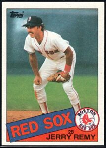 1985 topps baseball #761 jerry remy boston red sox official mlb trading card (stock photos used) near mint or better condition