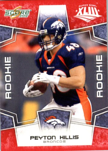 2008 Score SuperBowl Red Parallel Edition Football Rookie Card #425 Peyton Hillis