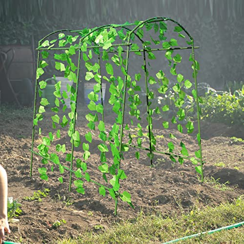 Large Garden Arch Trellis, Tunnel Trellis for Climbing Plants Outdoor, Vegetables Like Squash Cucumber and Grape