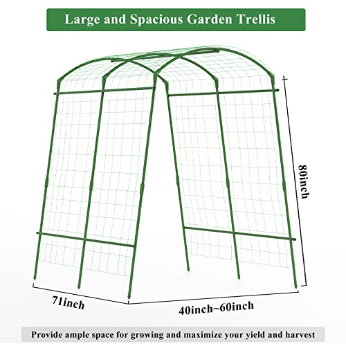 Large Garden Arch Trellis, Tunnel Trellis for Climbing Plants Outdoor, Vegetables Like Squash Cucumber and Grape