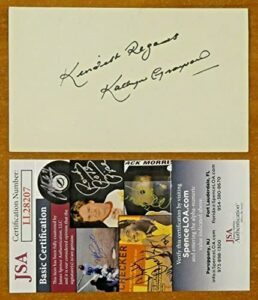 kathryn grayson actress signed 3×5 index card with jsa coa